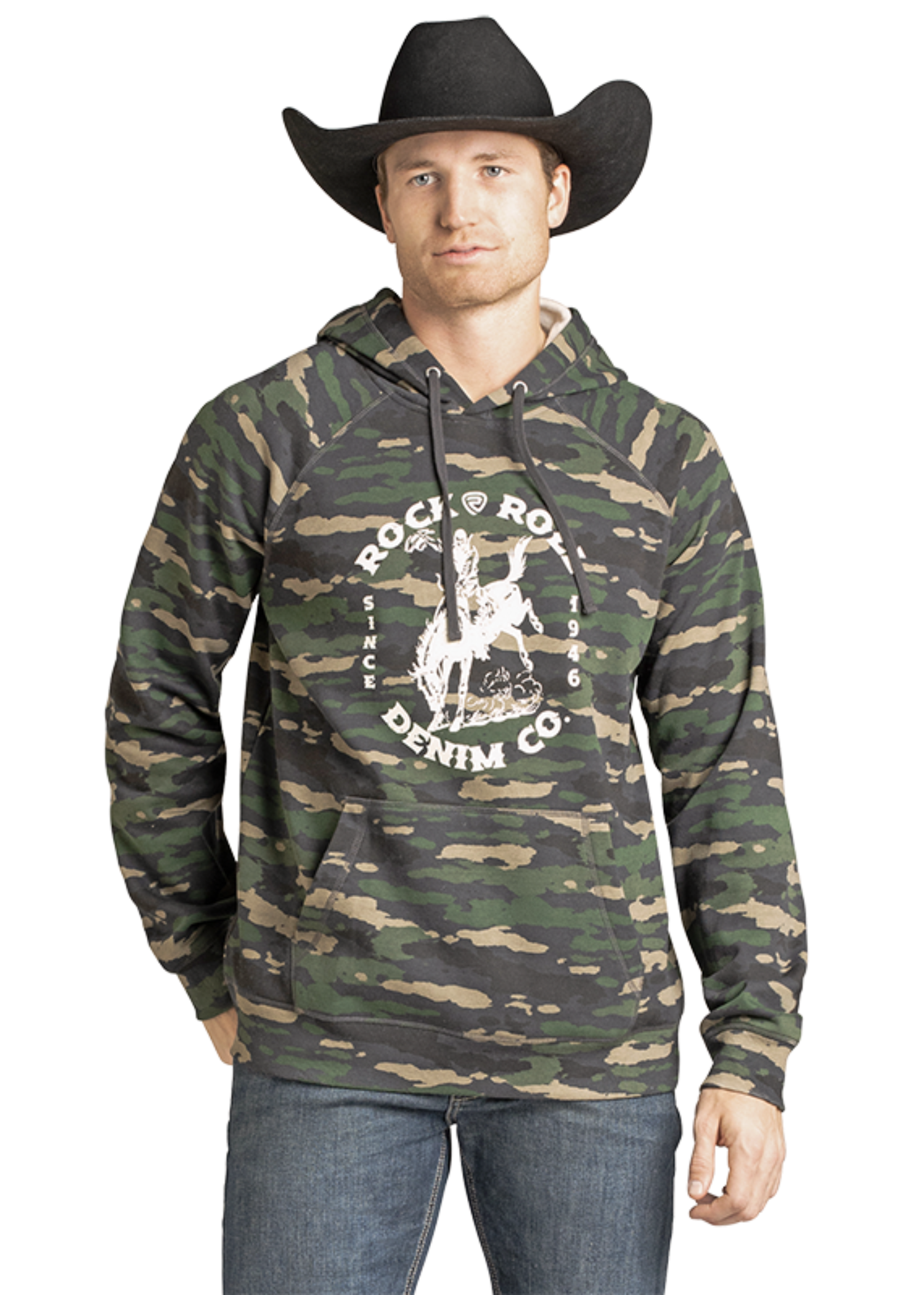 Men's Cowboy Camo Graphic Hoodie | Rock & Roll Denim