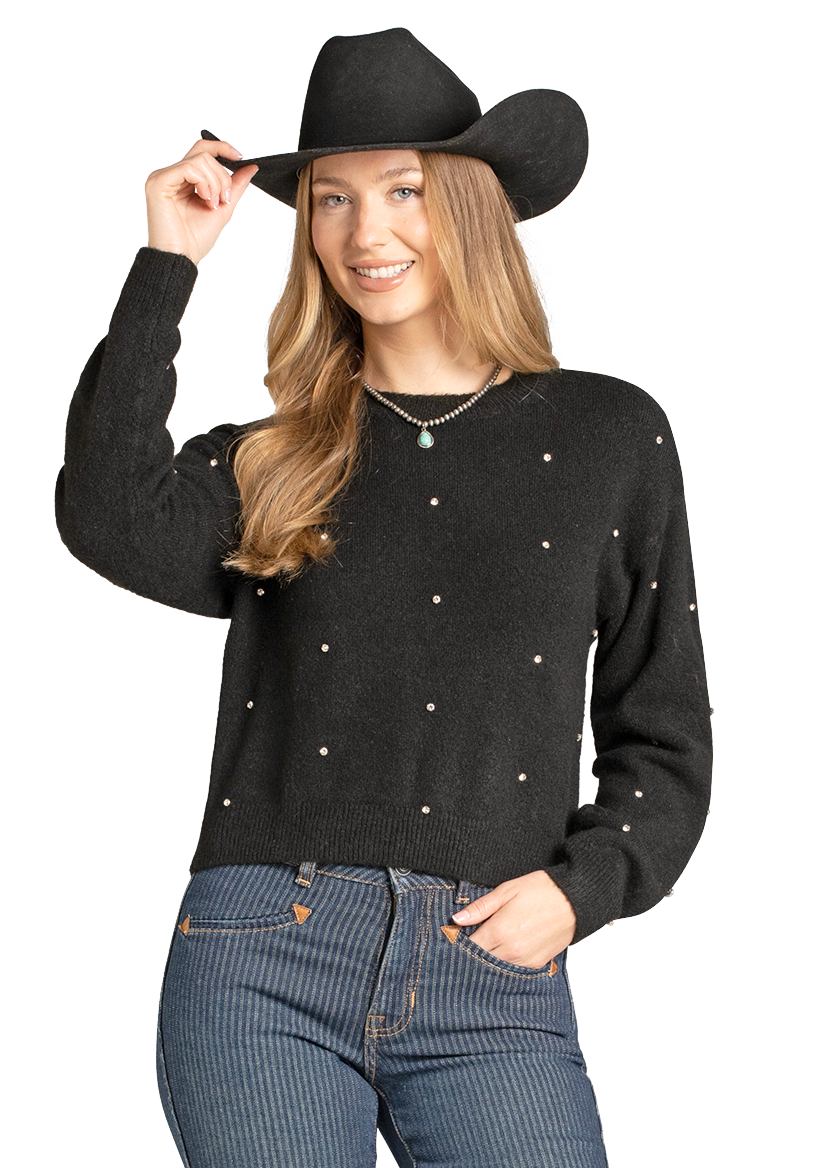 Women's Rhinestone Sweater | Rock & Roll Denim