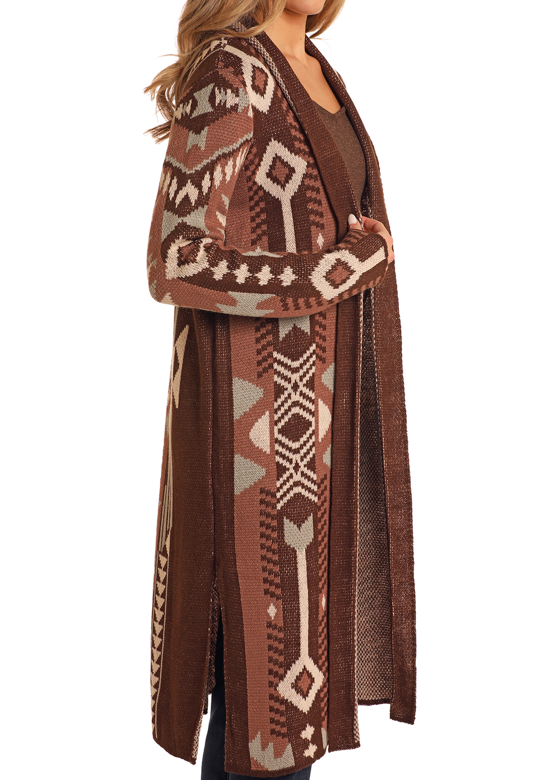 Women's Brown Aztec Duster | Rock & Roll Denim