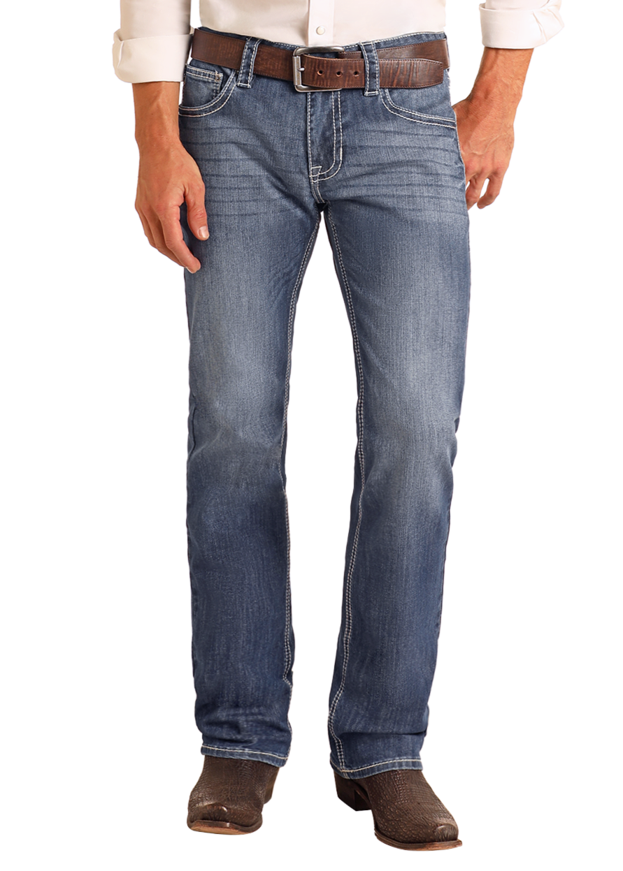 Men's Regular Fit Straight Leg Jeans | Rock & Roll Denim