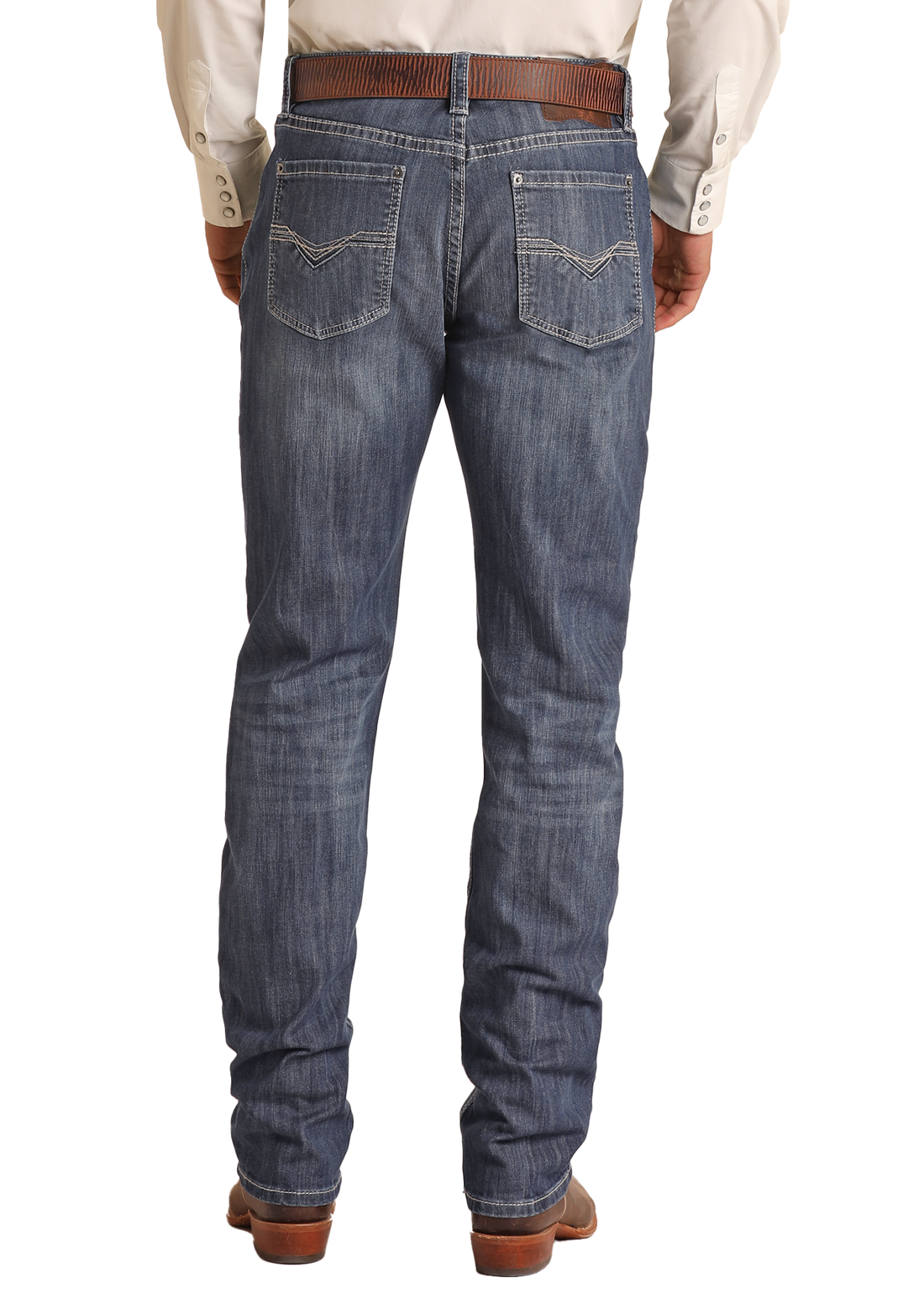 Men's Relaxed Fit Dark Wash Stackable Bootcut Jeans | Rock & Roll Denim